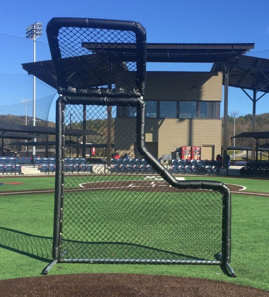 L-Screen with Overhead Protection for Safety – The Baseball Home
