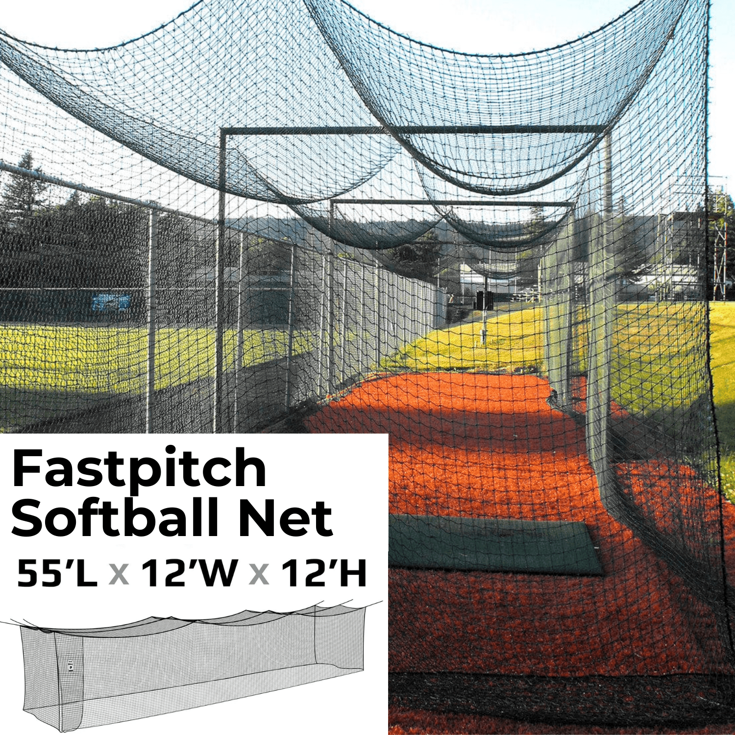 Batting Cage Fastpitch Softball Net | Jugs Sports – The Baseball Home