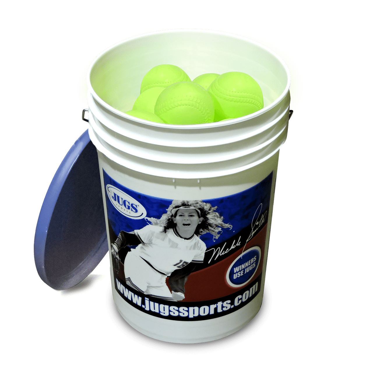 Bucket of JUGS Realistic-Seam Sting-Free® Softballs | Jugs Sports – The ...